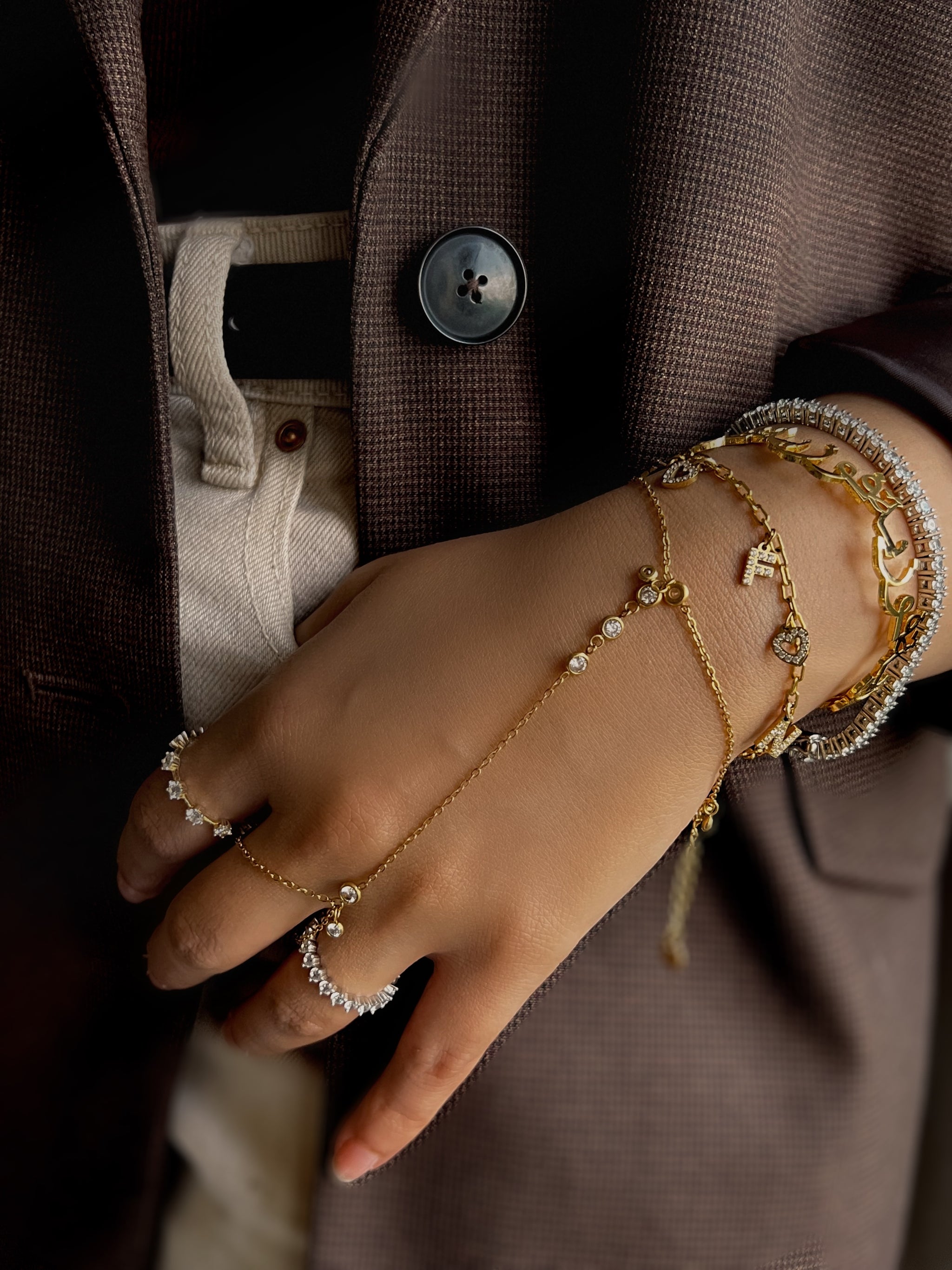 AMMAN | Jeweled Hand Chain | Tarnish Free