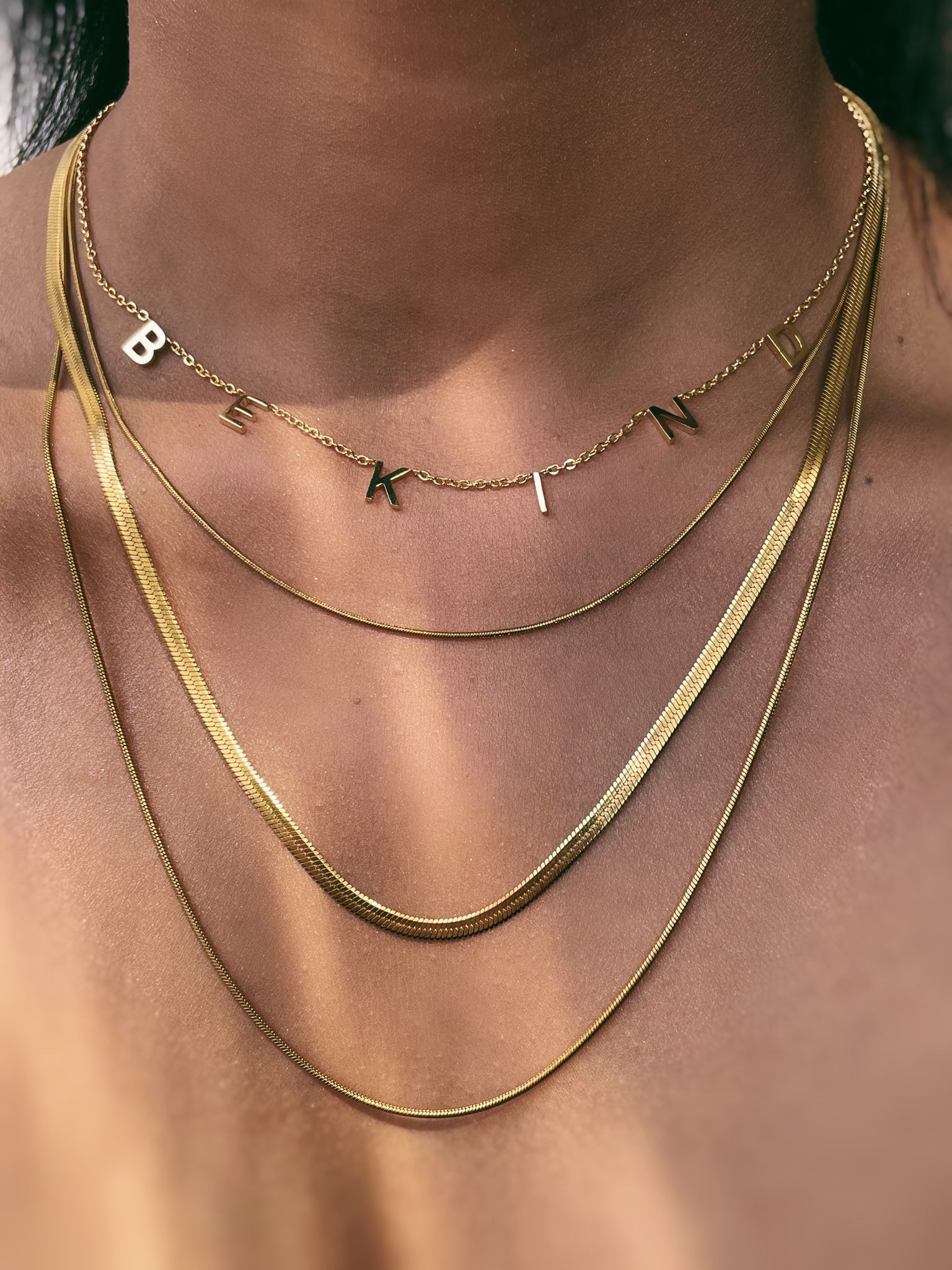 Word Necklaces | Spaced Out | Tarnish Free | 18ct Gold Plated and Stai ...