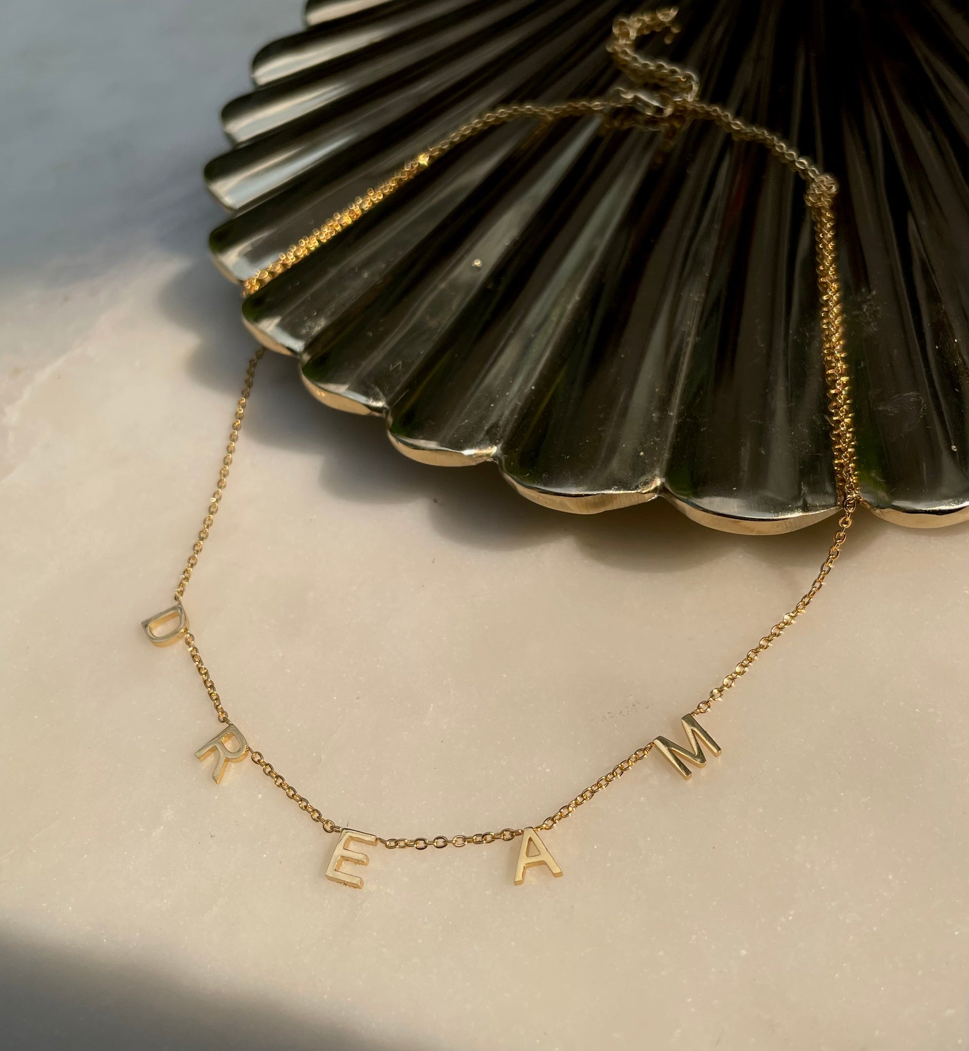 Word Necklaces | Spaced Out | Tarnish Free | 18ct Gold Plated and Stai ...