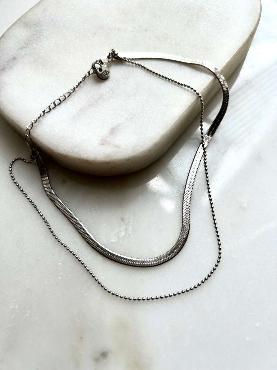 BADDIE | | Tarnish-Free | Gold/Silver Plated | Double Layer snake + bo ...